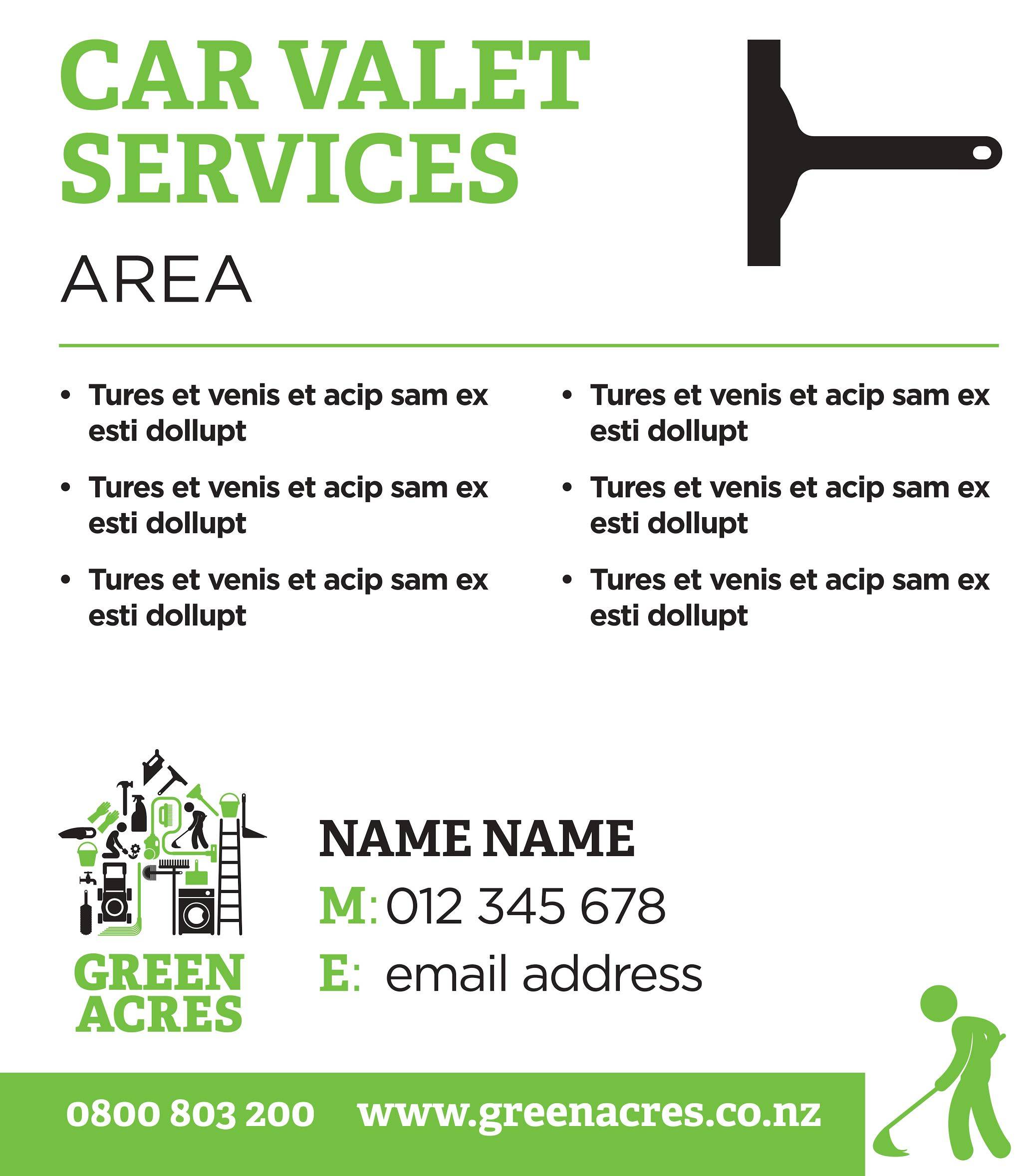 Indigo Print - Marketing Materials :: Car Valet Services Sidewalk Sign ...